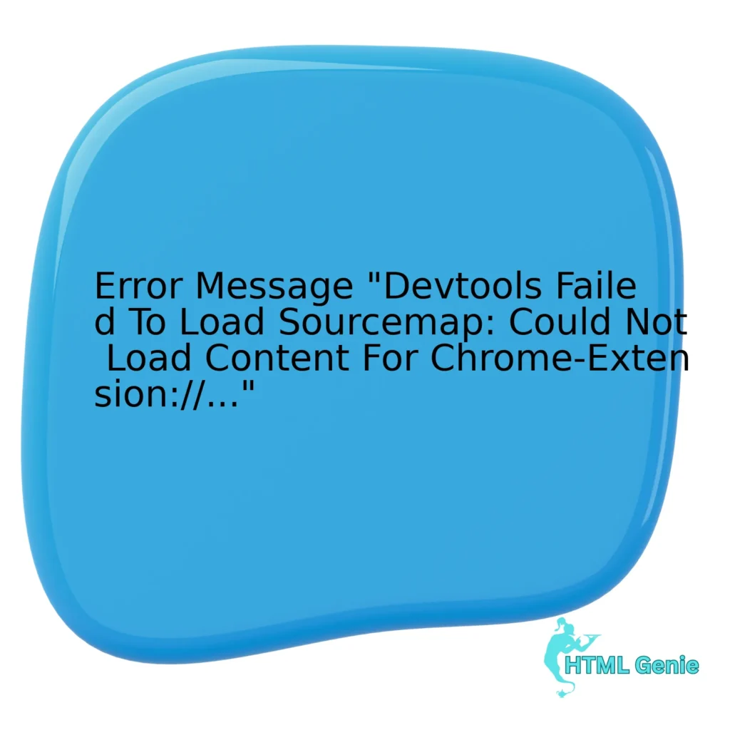 Error Message “Devtools Failed To Load Sourcemap: Could Not Load Content For Chrome-Extension ...